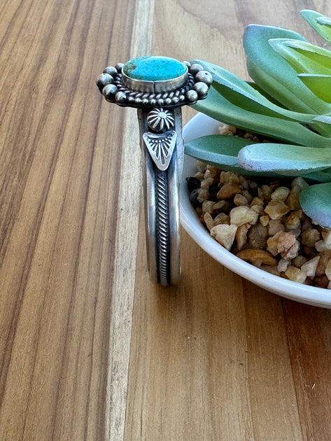 Kingman Single Stone Cuff – Turquoise Texas