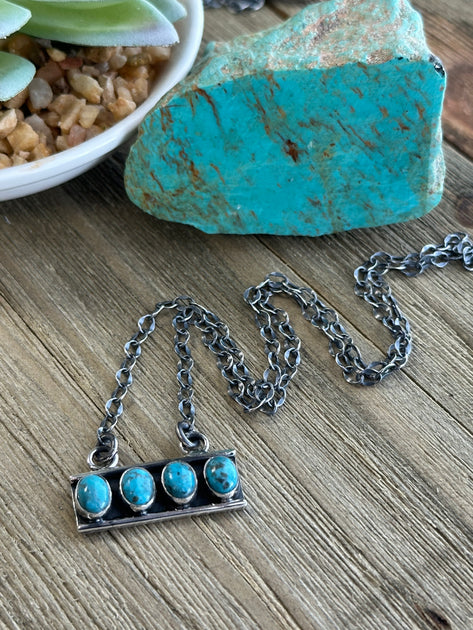 17" Turquoise Fixed Pendent Necklace (Blue) – Turquoise Texas