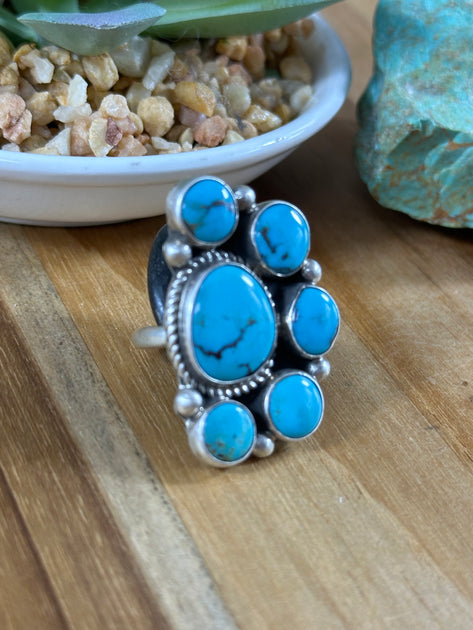 Kingman Half Cluster Ring – Turquoise Texas