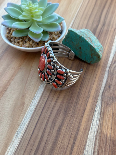 Wire Spiny Cluster Cuff – Turquoise Texas