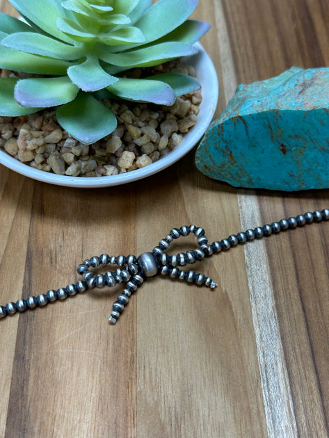 8" Single Strand Bow Bracelet – Turquoise Texas